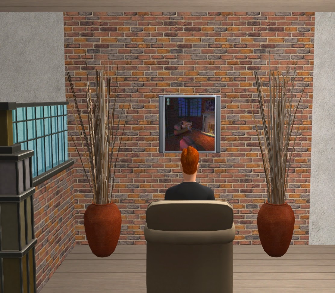 TheNinthWaveSims: The Sims 2 - One Tile Base Game Wall TV