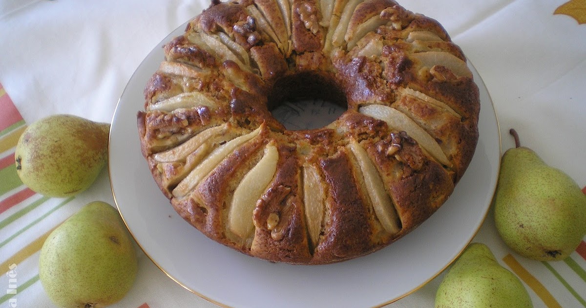 O diário da Inês: Comidas da mamã - Bolo de pêras com noz e mel