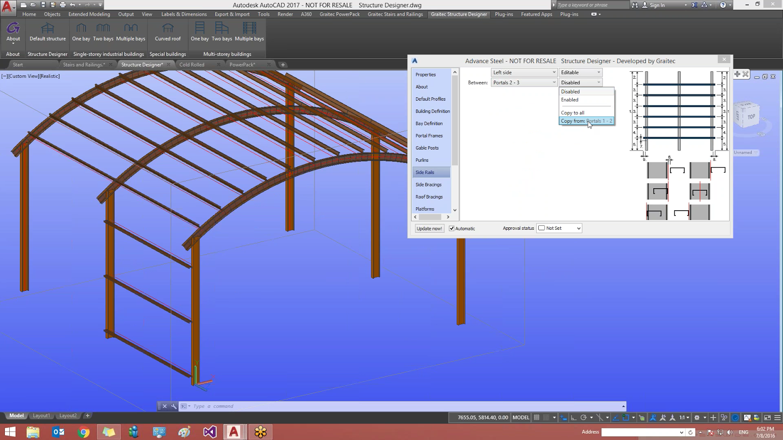 Revit Add-Ons: Steel Structure Designer for Advance Steel