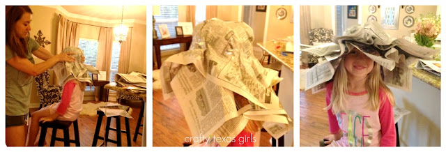 Crafty Texas Girls: Recycled Fashion- Earth Day Hats & Dresses