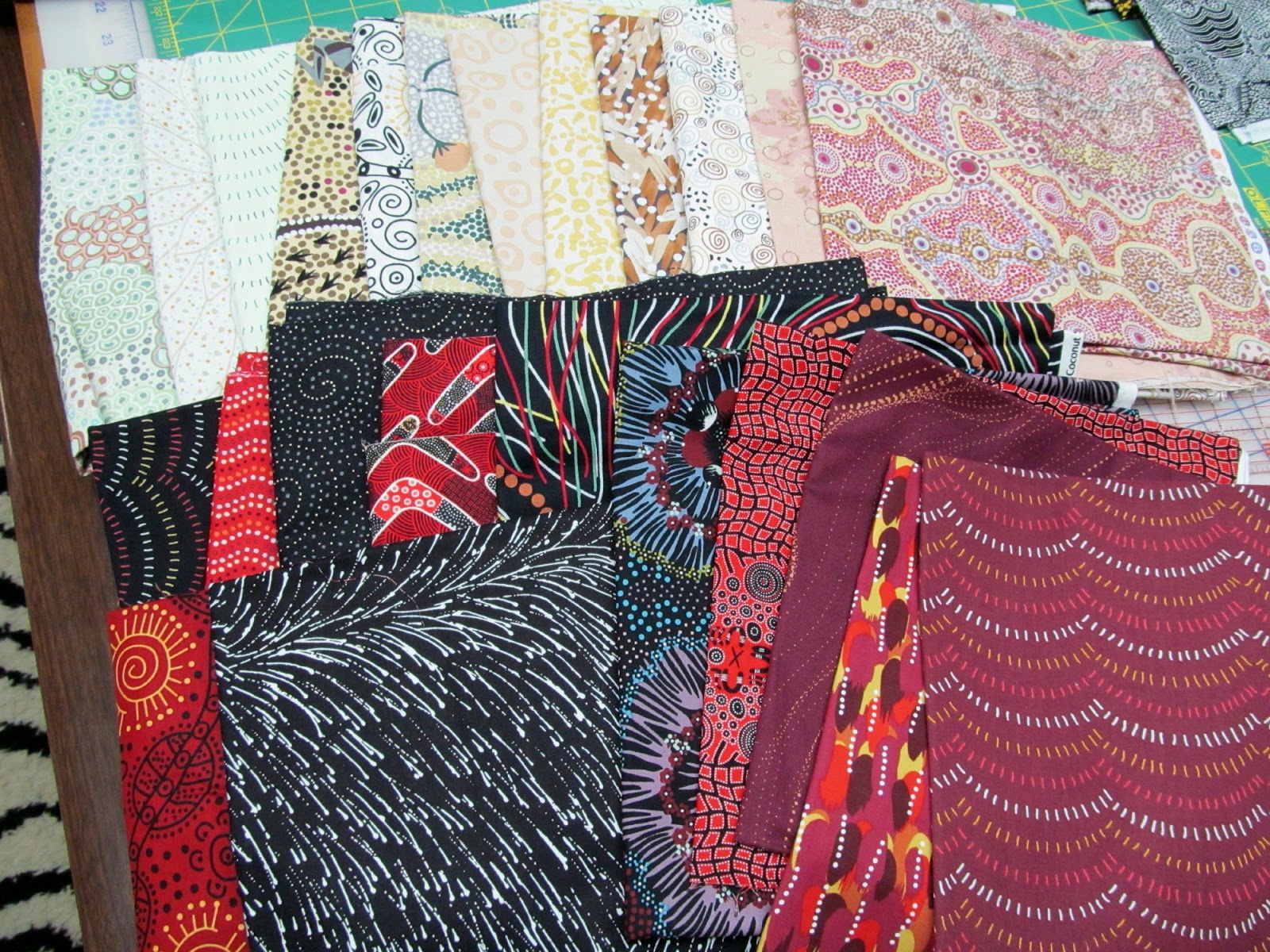 Exuberant Color : Sorting fabric..........