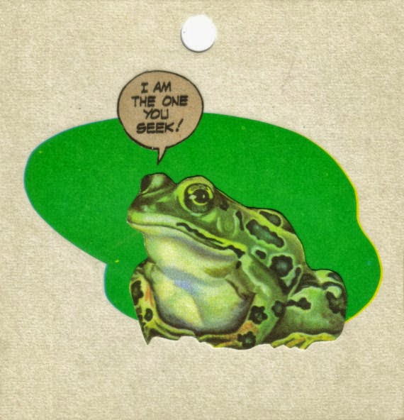 Dadadreams' Original Collage Art: Frog Art Collage