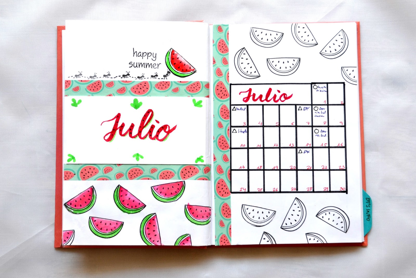 Laura Crearte : Bullet Journal Julio