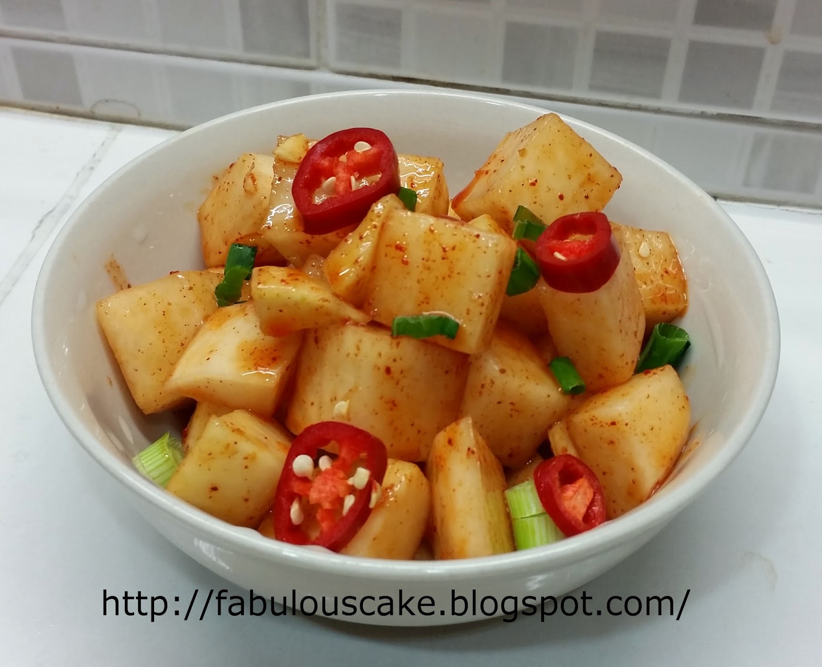 Easy Cubed Radish Kimchi (Kaktugi) with Kimchi Based Sauces ~ My Cool Cakes