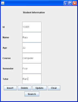 Brittle Things: student information system using java jdbc odbc
