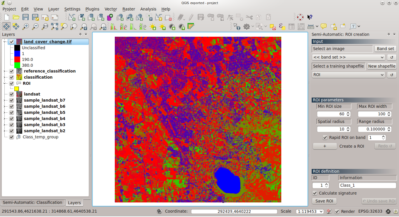 From GIS to Remote Sensing: Supervised Classification using the Semi ...