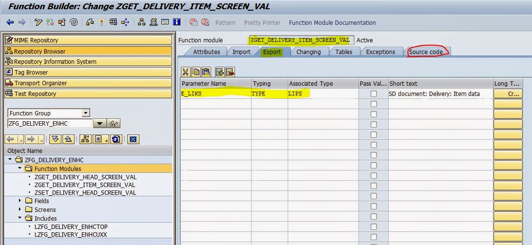 TECHSAP : Screen Enhancement for Delivery item of VL01N/VL02N Tcode By ...