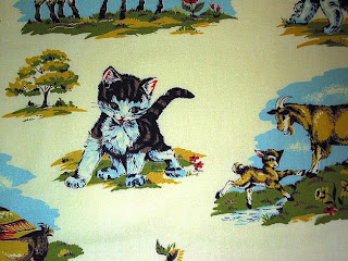 Fuzzy Kittens Craft: Vintage Cat Fabric