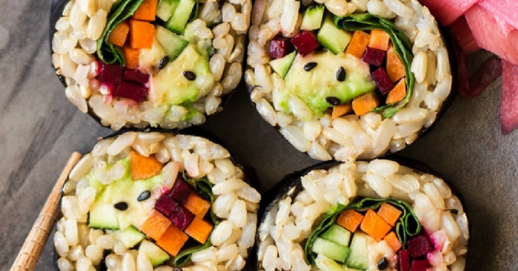 Daily favorite cuisine: VEGAN BROWN RICE SUSHI