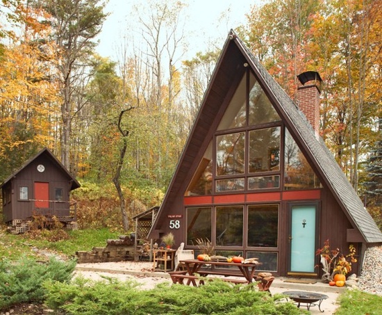 Relaxshacks.com: "Good A" Mate.....An A-frame Tiny Cabin Gallery #2
