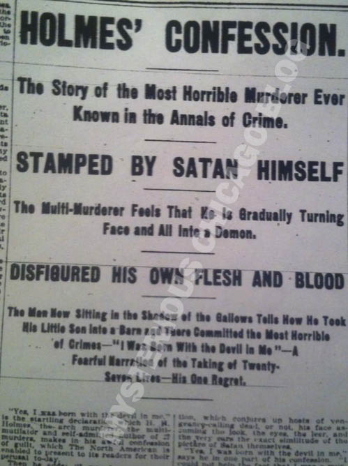 Did H.H. Holmes really say “I was born with the Devil in me ...
