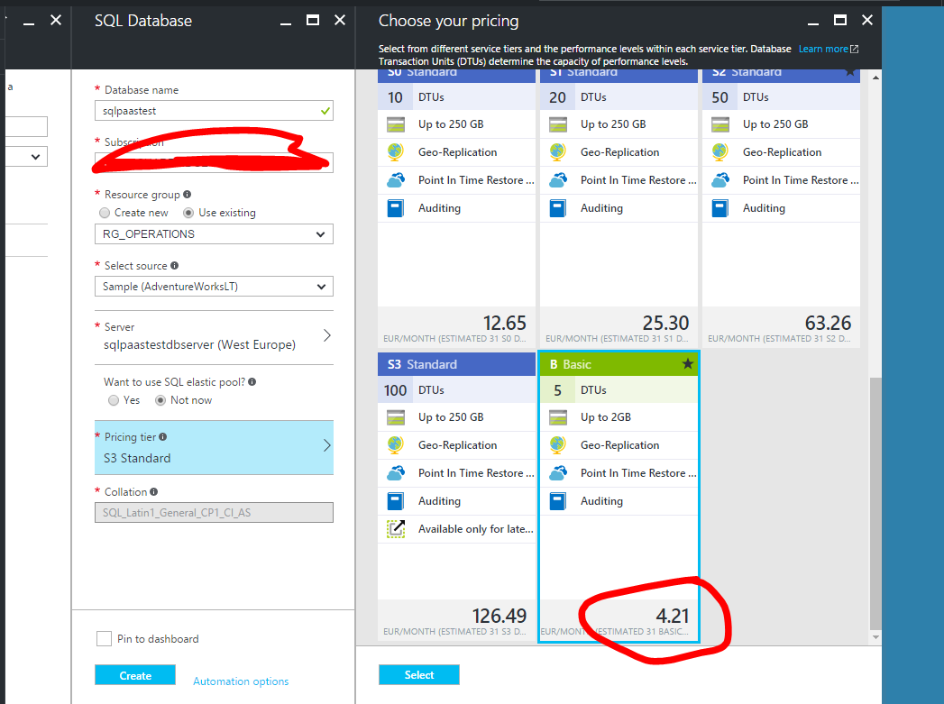 Azure SQL PaaS - first look