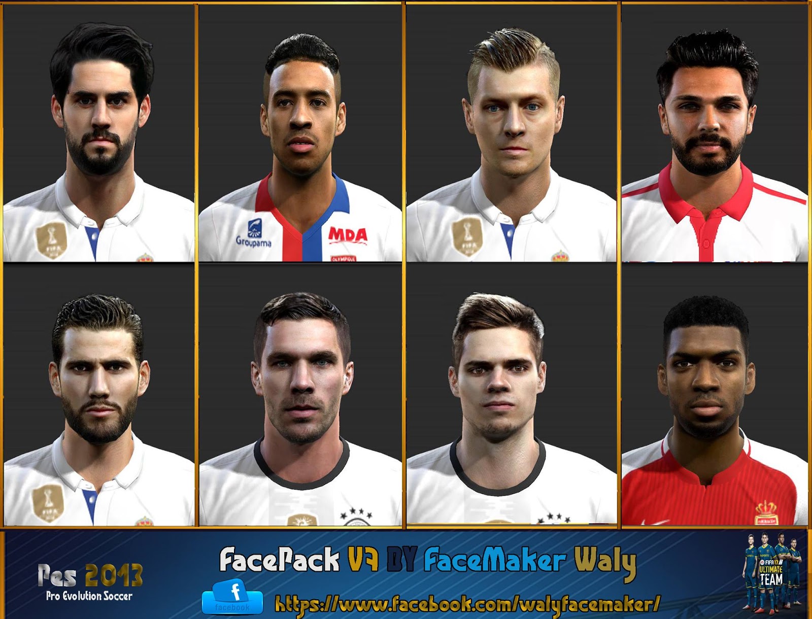 FB : PES 2013 Face Pack v7 by Facemaker Waly