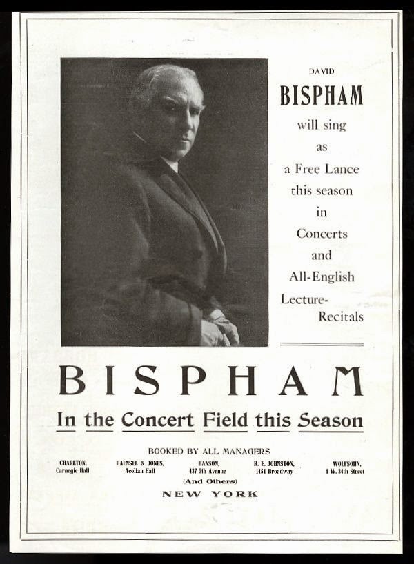 FORGOTTEN OPERA SINGERS : David Bispham (Baritone) ( Philadelphia ...