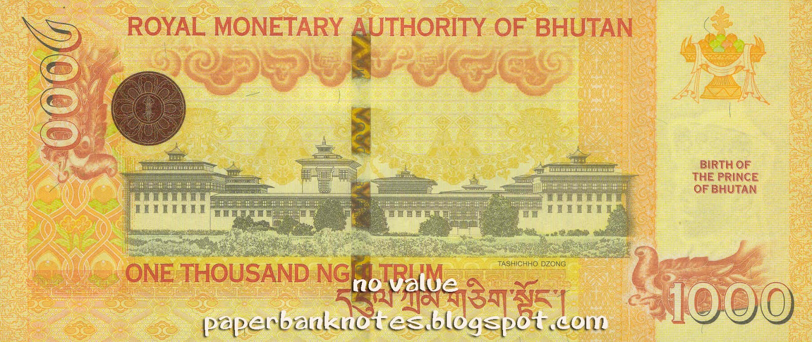 commemorative: Bhutan - 1000 Ngultrum Series 2016 Commemorative