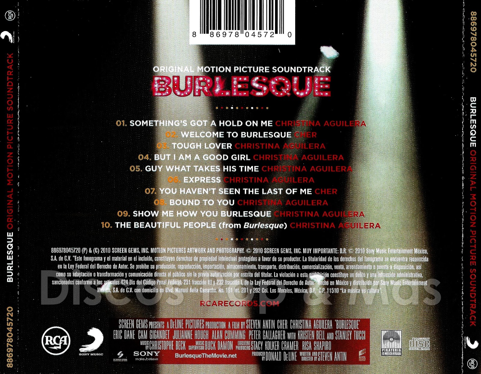 Discos Pop & Mas: Burlesque (Soundtrack)