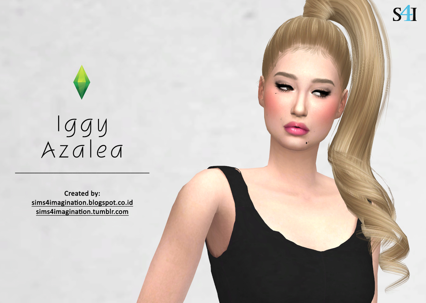 My Sims 4 CAS: Iggy Azalea - Imagination Sims 4 CAS