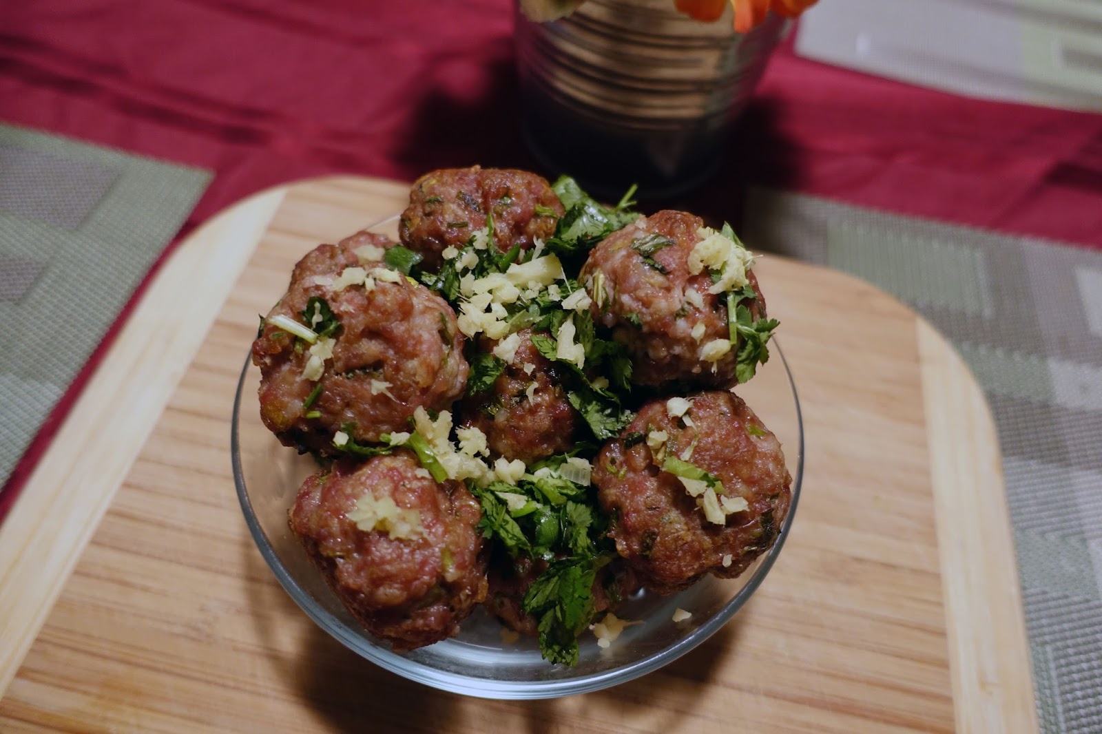 Baked Asian (Hmong) Pork Meatballs - Kathy Nom Nom