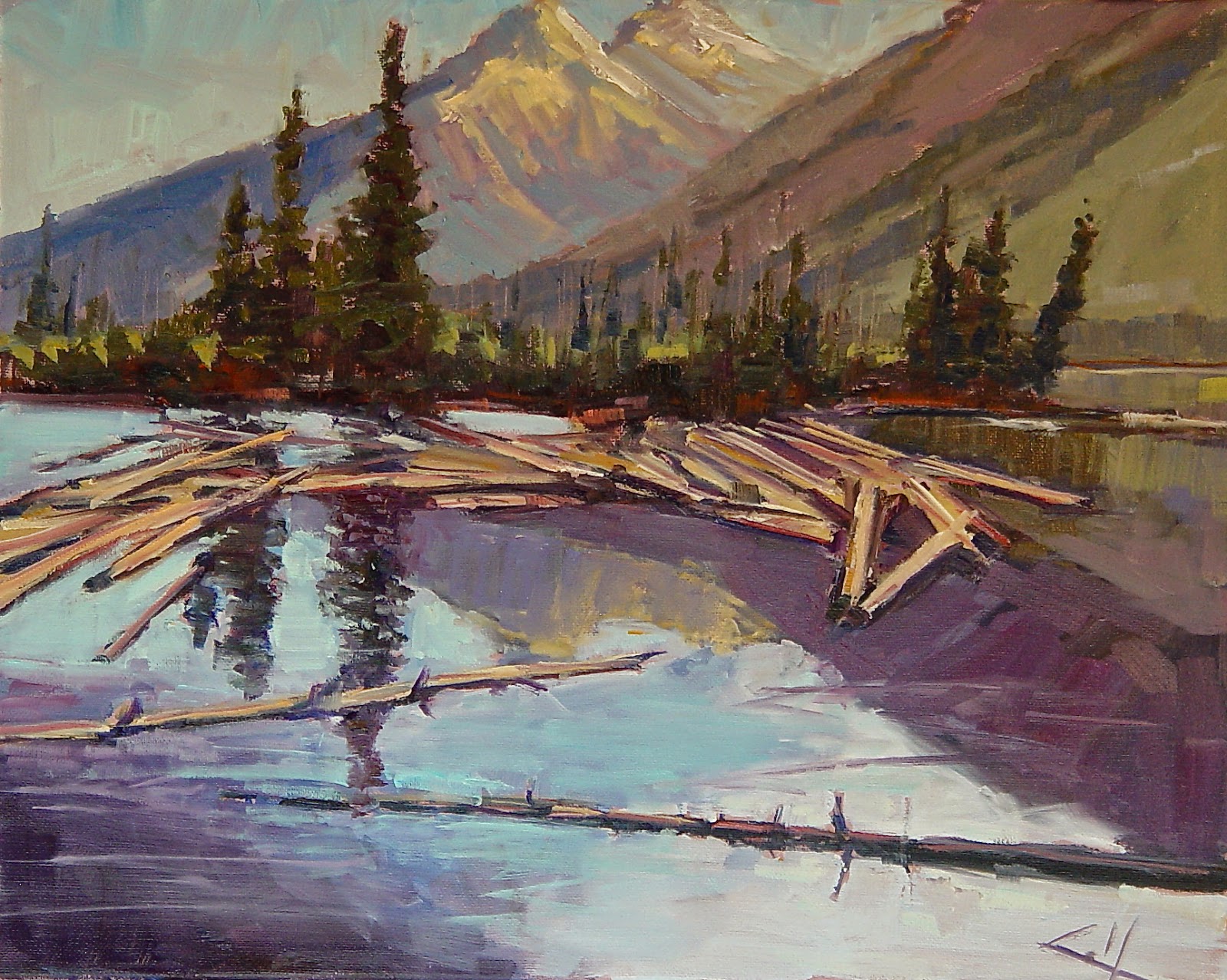 George Coll Daily Painter: String Lake Teton National Park #0924 F