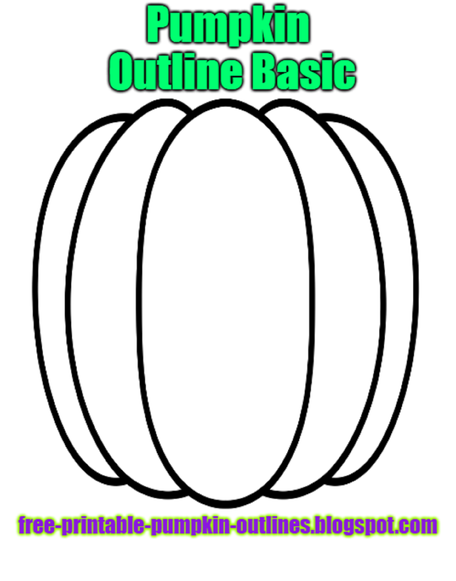 Pumpkin Outline Basic - Free Printable Pumpkin Outlines