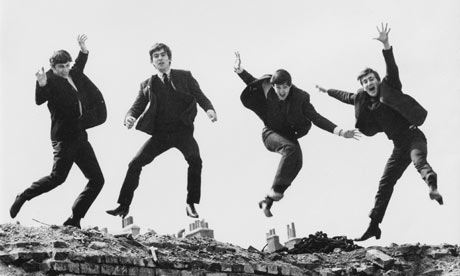 The Early Beatles: The Beatles jumping in 1963