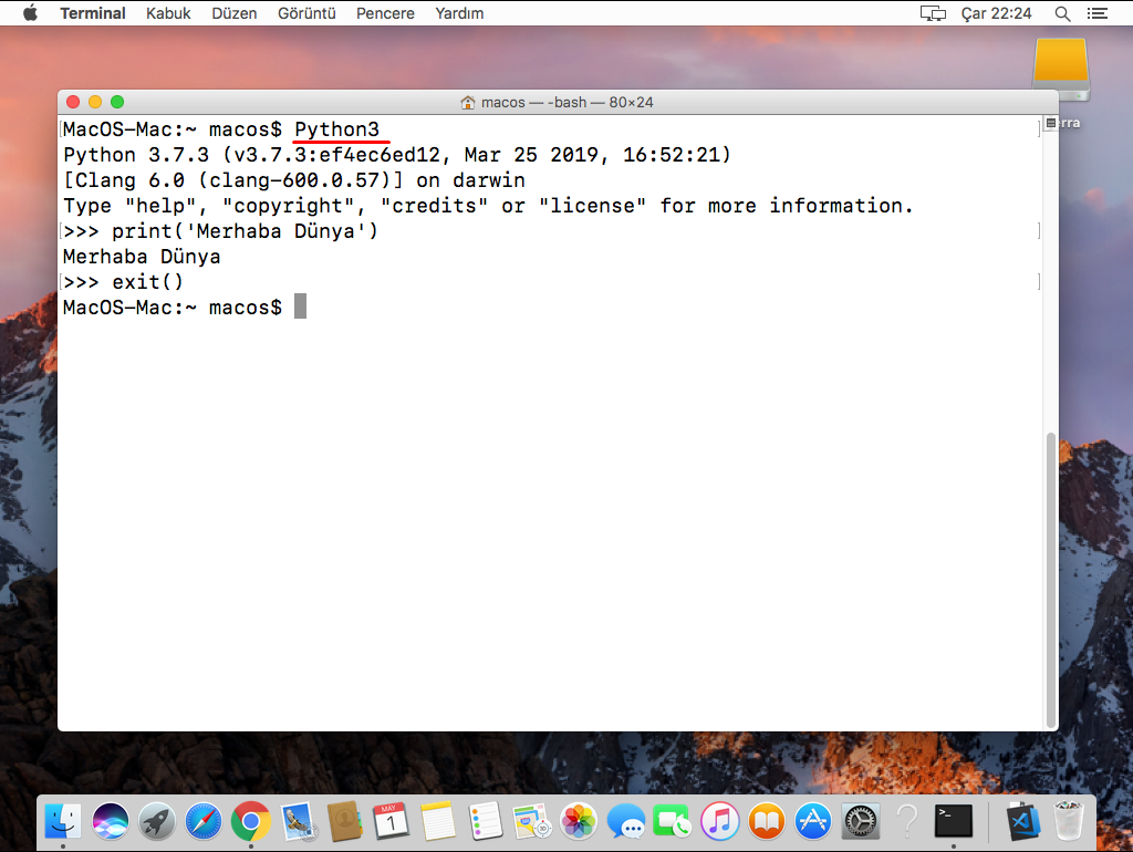 Python Kurulum - OSx - Mustafa Sabri OĞUZ