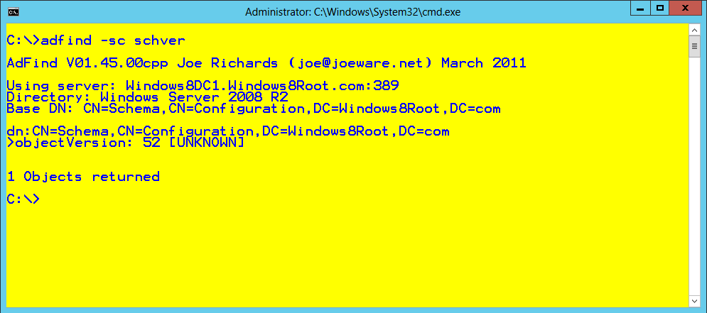 Windows Server 8 Beta - Schema Version - Update ~ My blog about Active ...