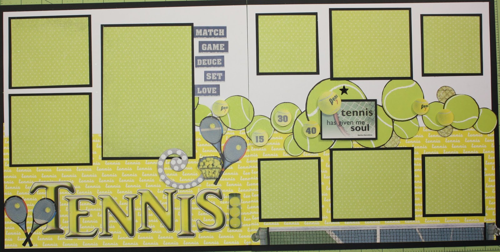 AMAZING GRACE Paper Crafts: Sports Layouts: Soccer, Wrestling and Tennis