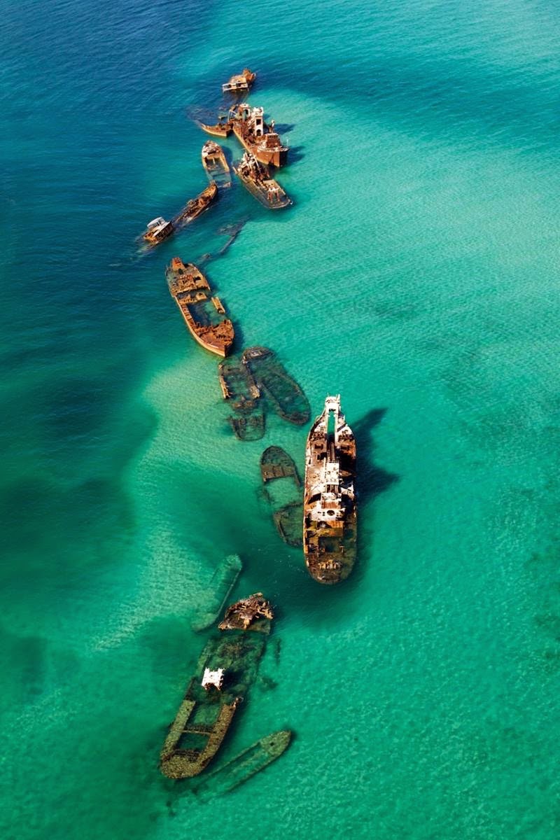 Tangalooma Ship Wrecks Island of Moreton, Australia