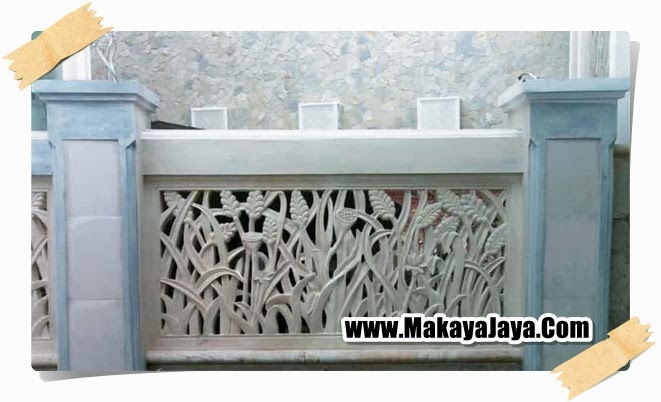 Aplikasi Batu Alam Relief Motif Rumput ~ MAKAYA JAYA