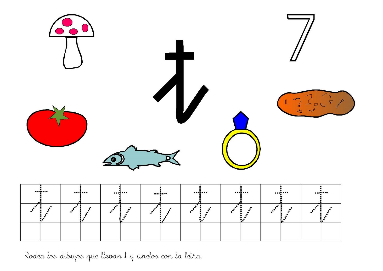 Fichas Infantiles: Fichas letra T