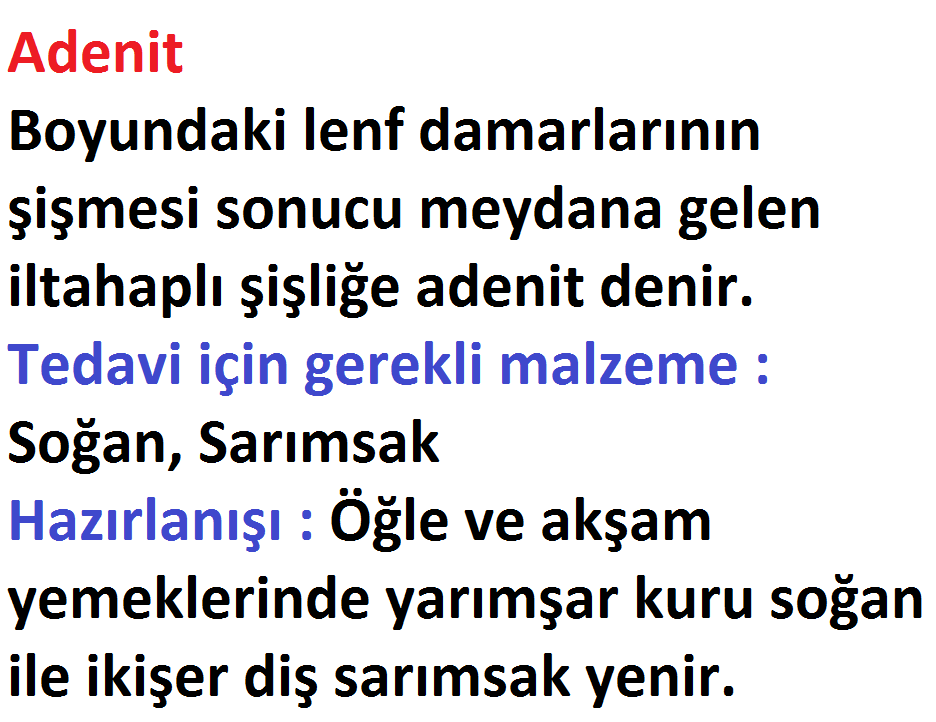Hastalığı Tedavisi: Adenit nedir ? tedavisi nasıl olur