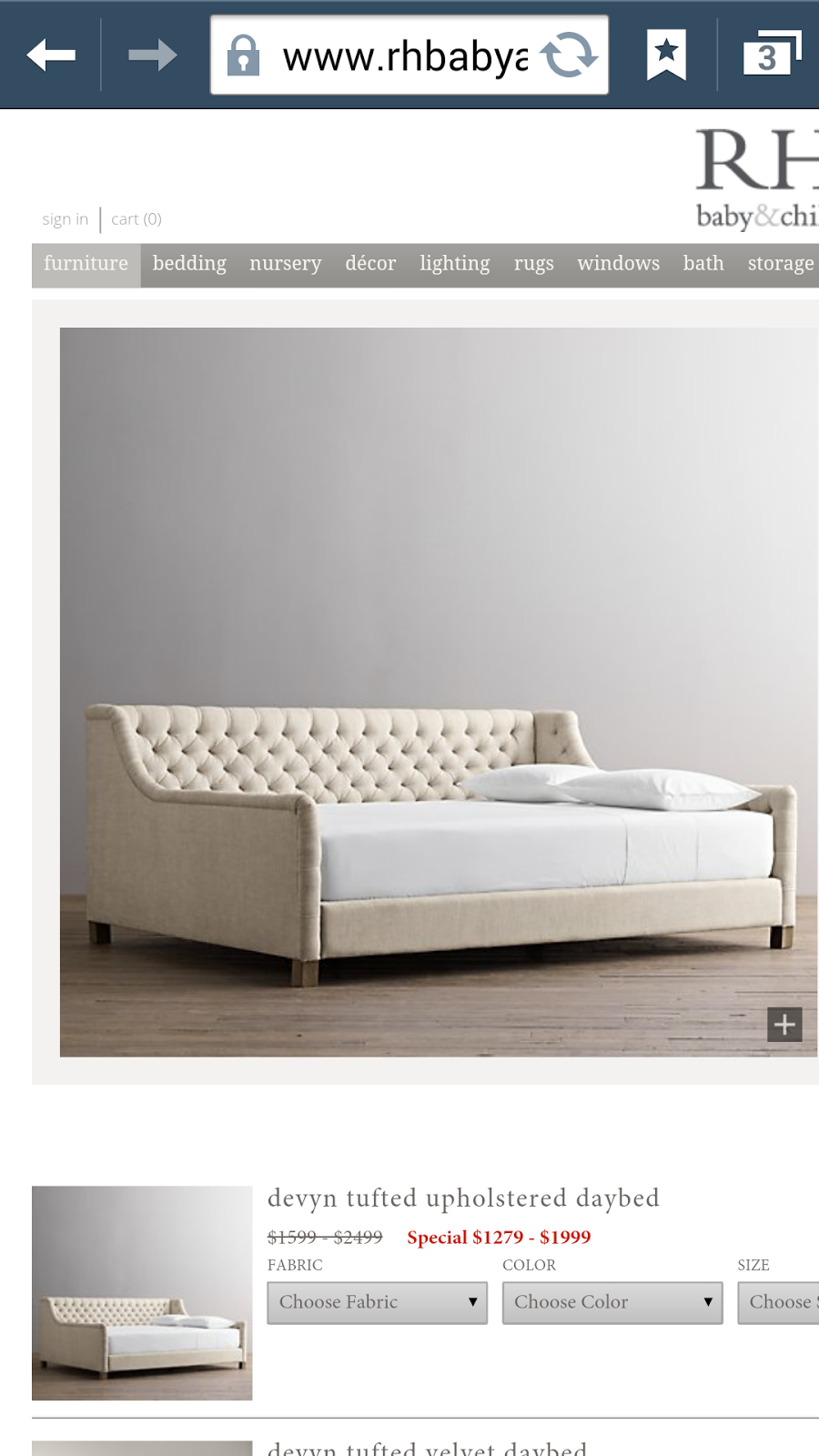 A House Becomes a Home: upholstered daybed