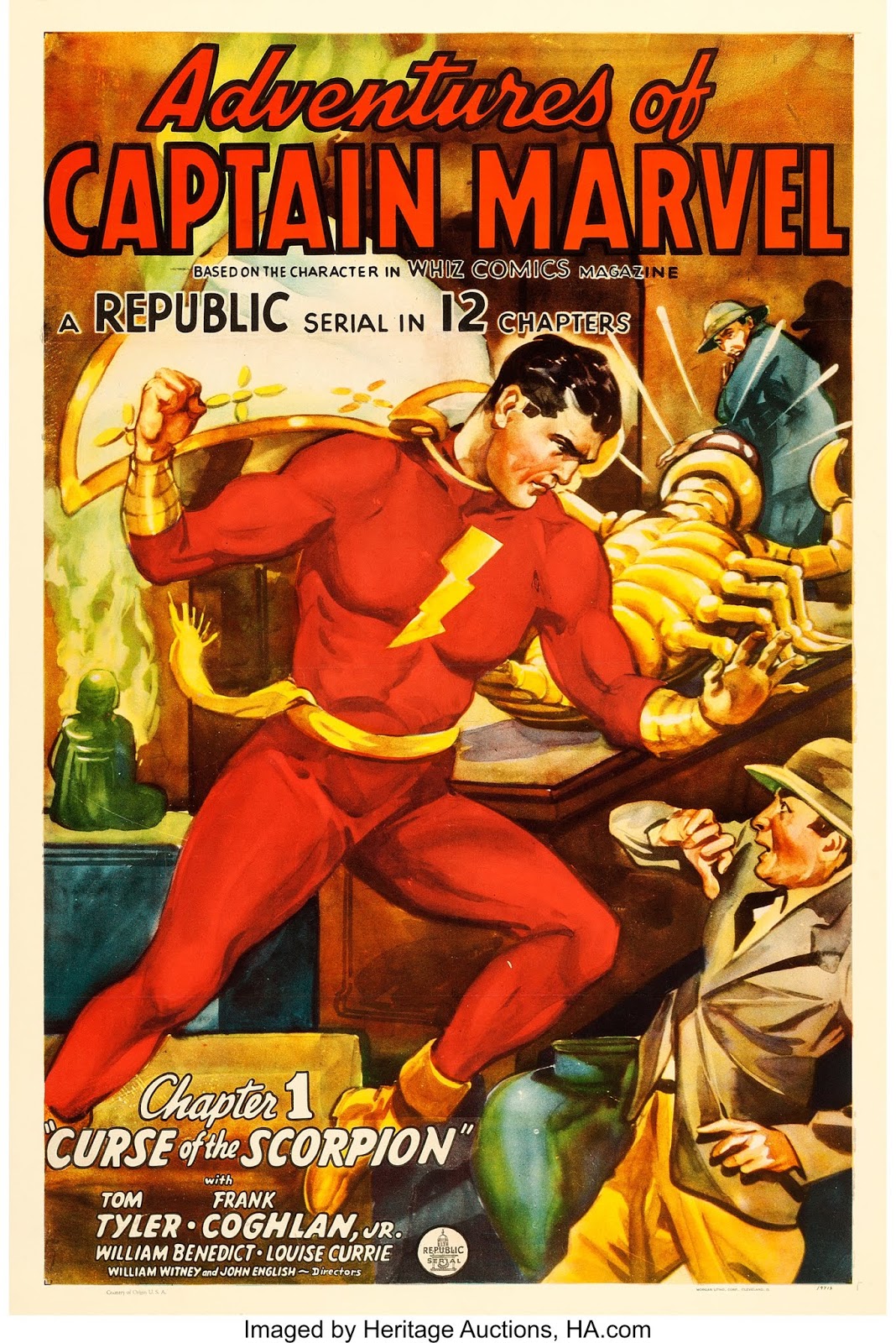 Vintage Captain Marvel movie serial posters