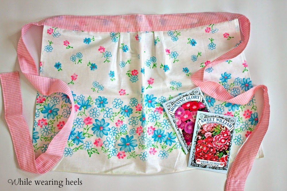 While Wearing Heels: Garden Apron Party Favors