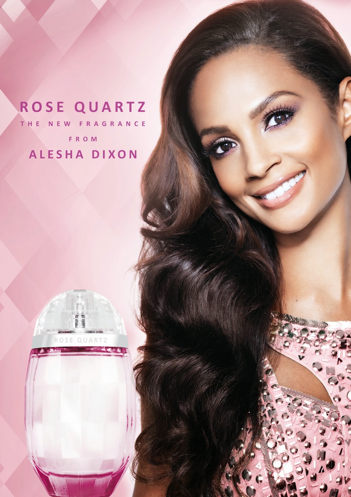 frumpy to funky: Alesha Dixon's First Fragrance is the ALESHA ROSE QUARTZ