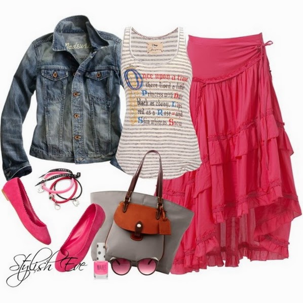 Fashion Fabric Design: Pink Winter 2013 Outfits for Women by Stylish Eve.