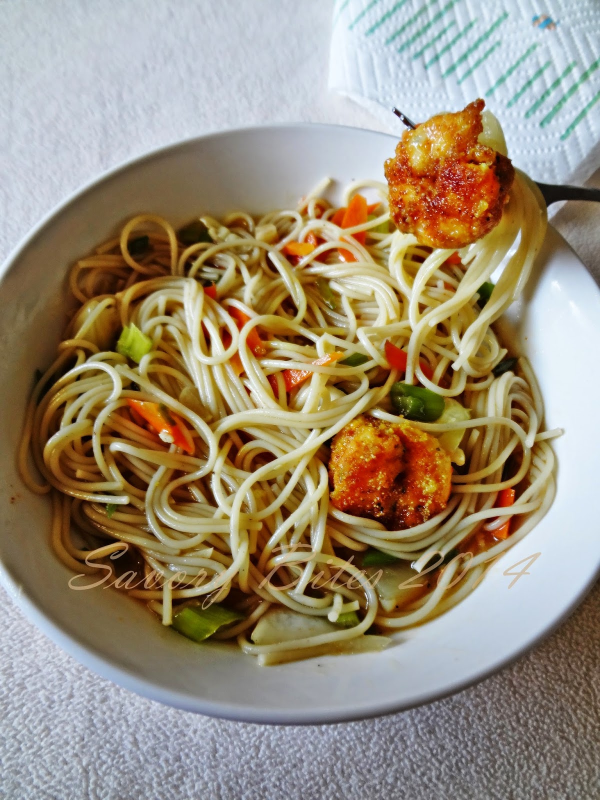 Fusion Spaghetti (in Spicy Curry Sauce served with Italian spiced ...