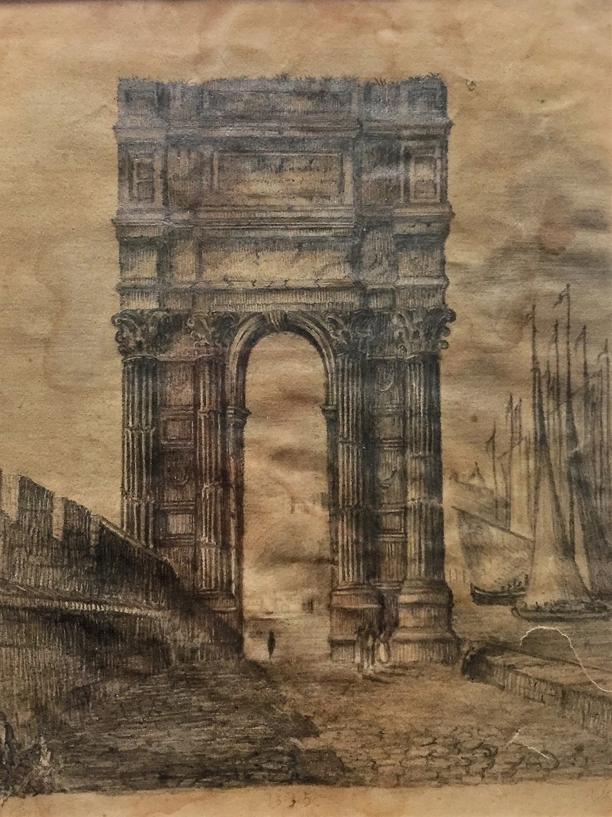 The Brontë Parsonage Blog: Emily Brontë's drawing of Trajan's Arch in ...