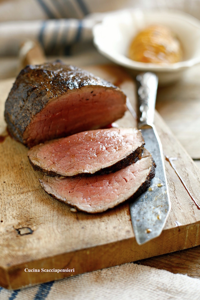 Filetto di vitello al te' nero | Cucina Scacciapensieri