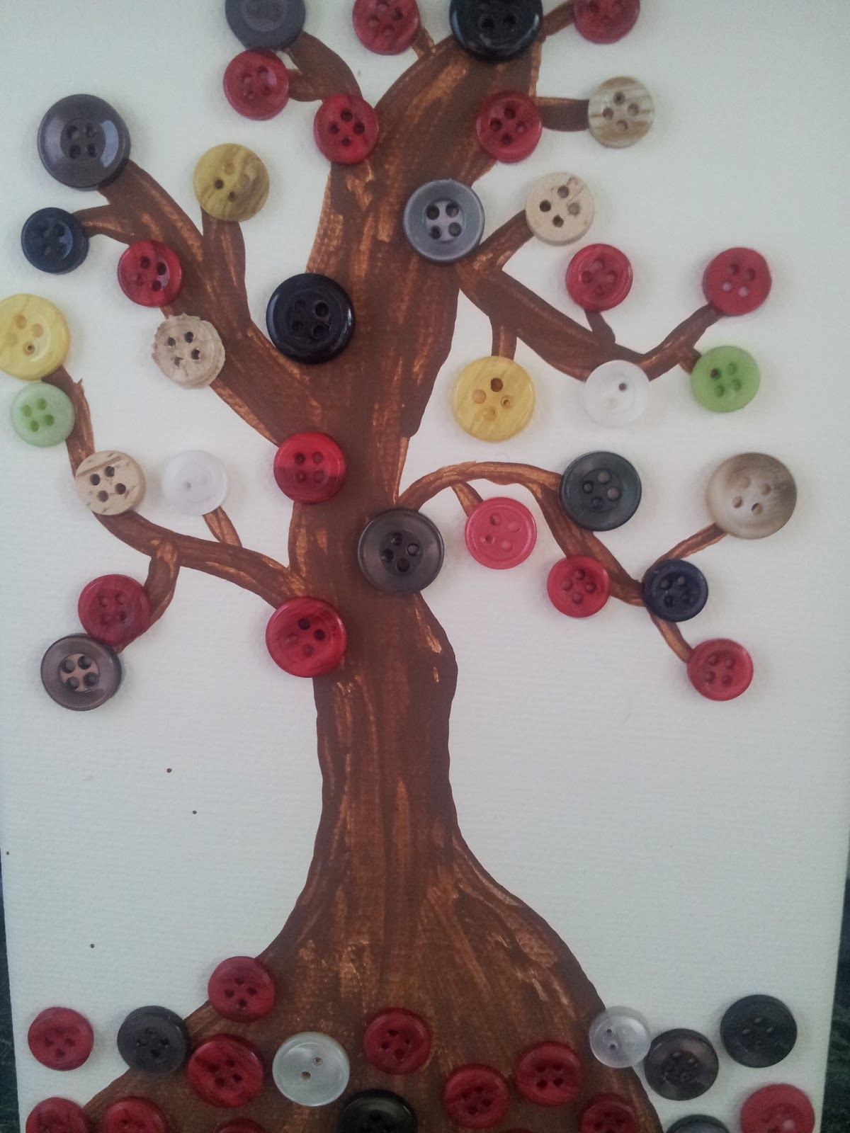 Smith and Blessings: Fun Friday: Canvas Button Tree