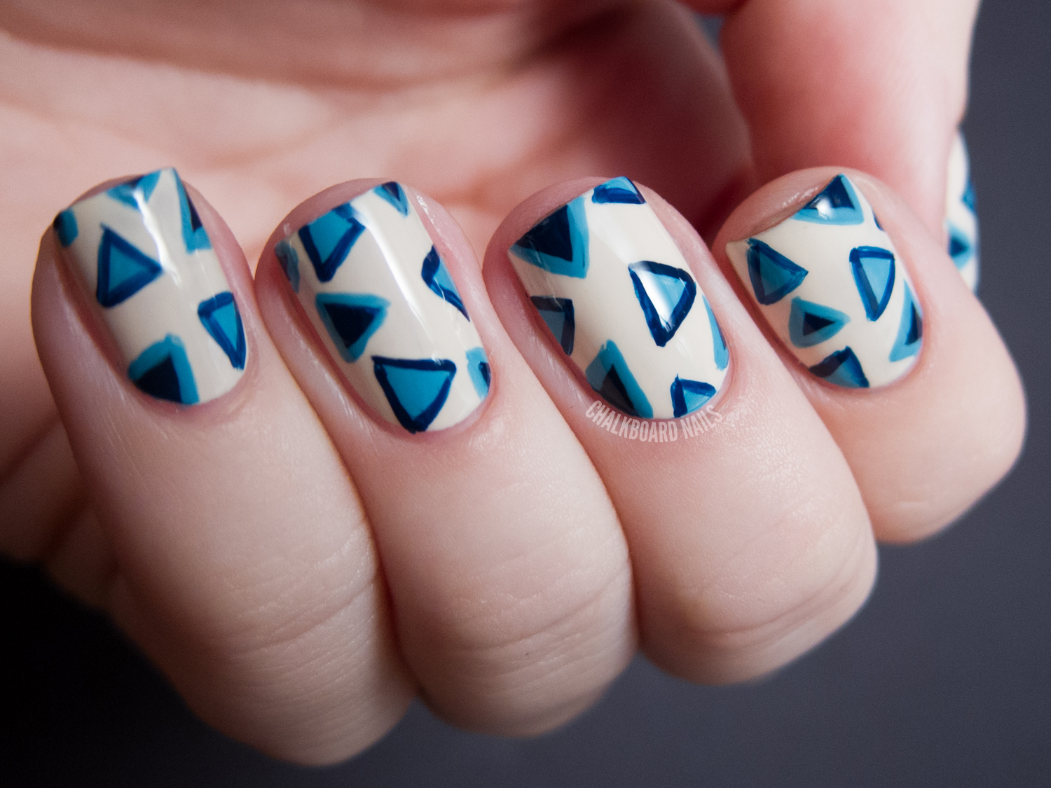 Inverted Triangles - OPI Euro Centrale Nail Art | Chalkboard Nails ...