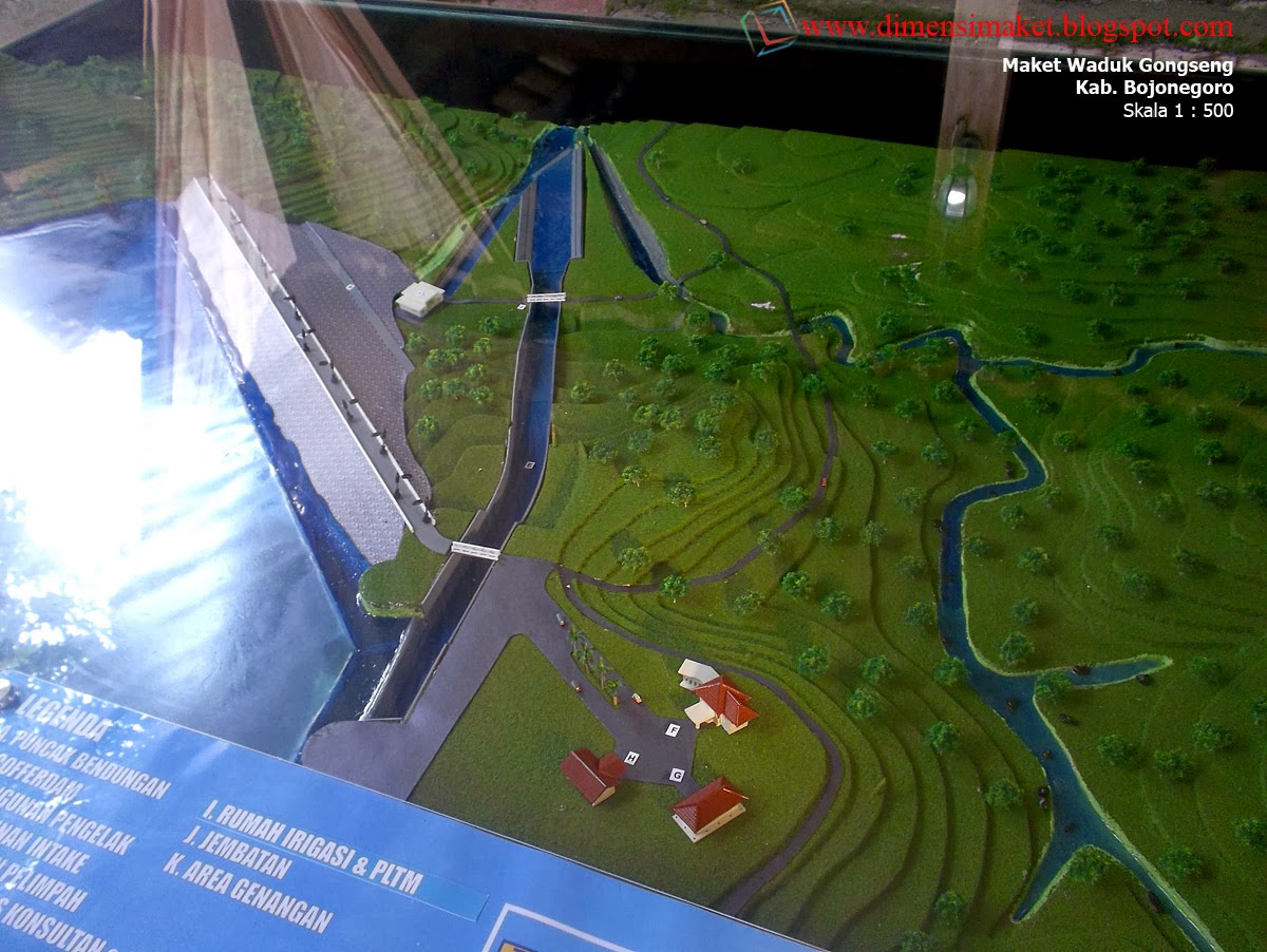 Maket Waduk / Bendungan Gongseng Kabupaten Bojonegoro, Skala 1:500