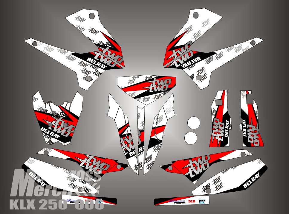 STRIPING / DECAL / STIKER MOTOR CUSTOM: decal KLX 250 / decal DTRACKER 250
