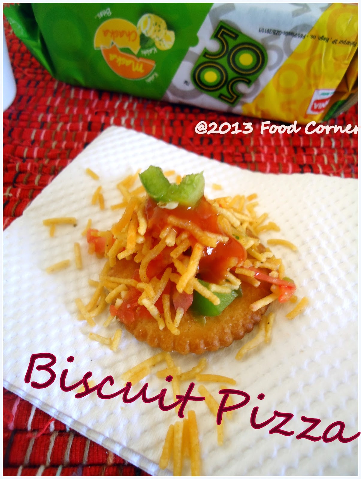 Biscuit Pizza Recipe | Biscuit Sev Puri Recipe ~ Kiran's Food corner