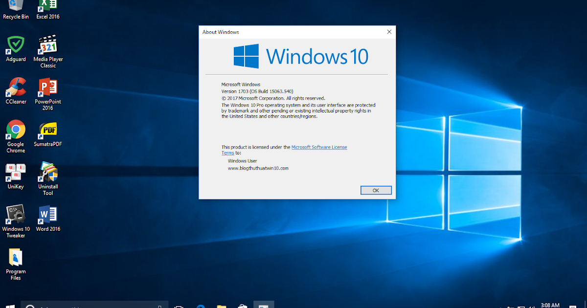 GẤU KEN COMPUTER: WINDOWS 10 V 1703 ĐA NGÔN NGỮ