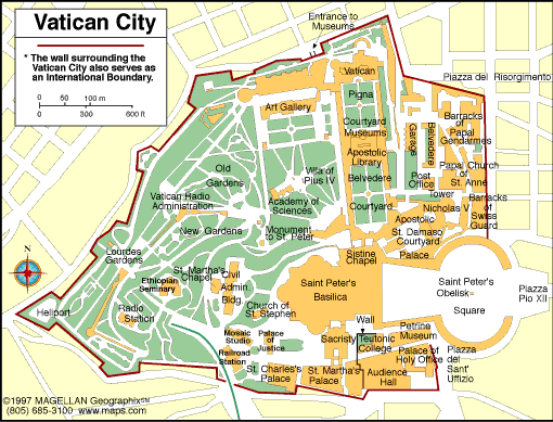 Map of Vatican