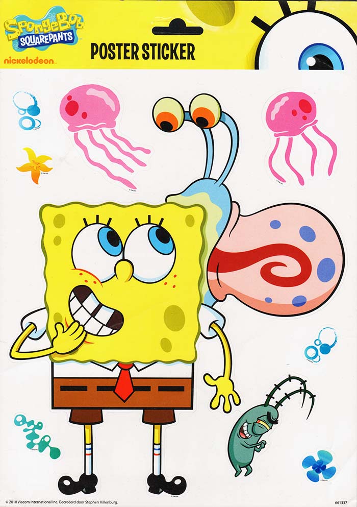 HET verzameloord: SPONGE BOB POSTER STICKER