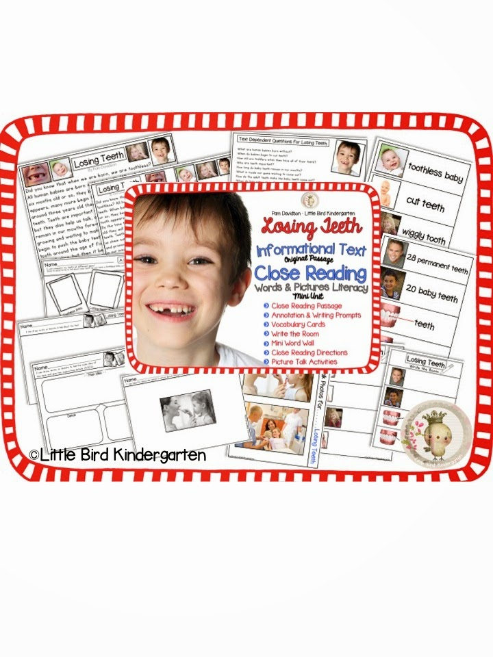 Losing Teeth!! Close Reading and Cheeky Fun! - Little Bird Kindergarten