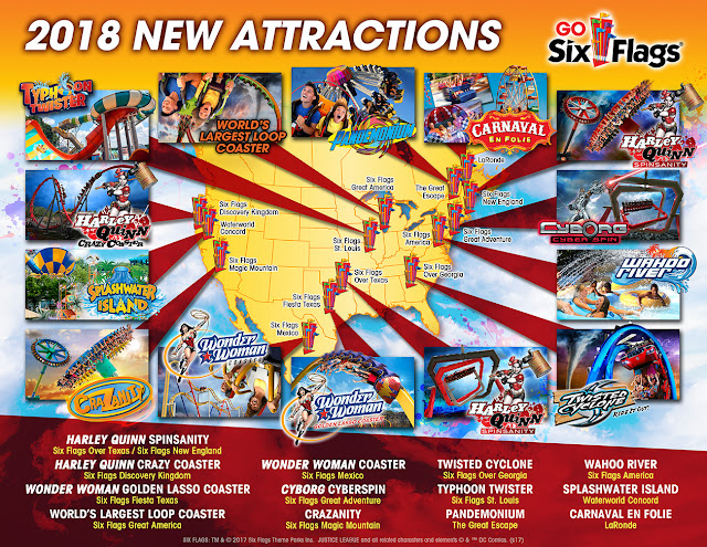 Six Flags Parks 2018 New Attractions Confirmed - EVERY New Ride ...